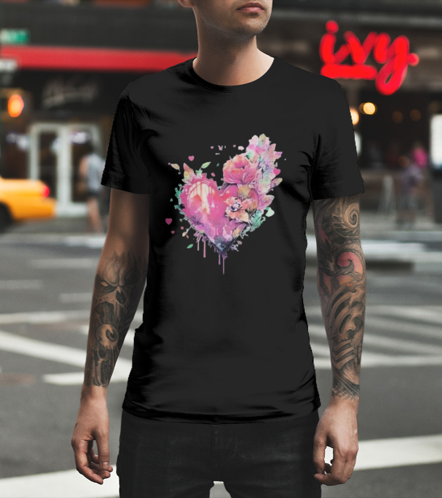 Alexander Stewart Bleeding Heart Floral T-Shirt