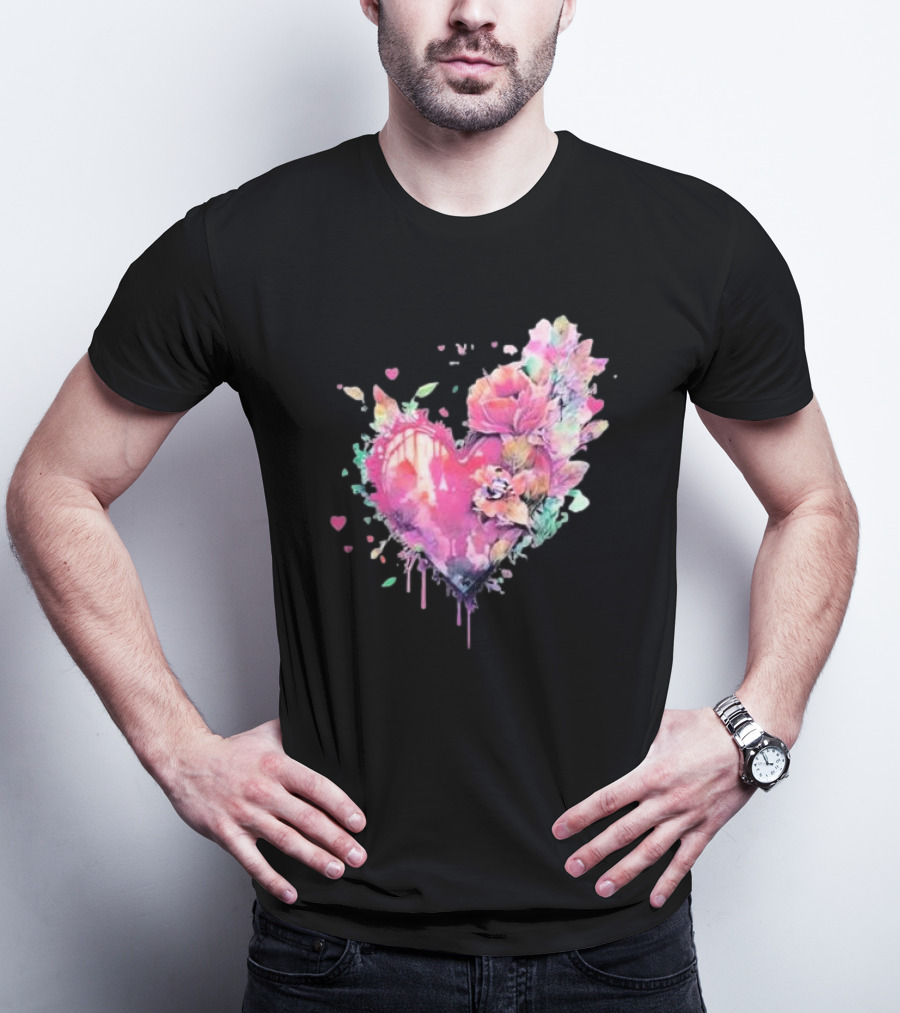 Alexander Stewart Bleeding Heart Floral T-Shirt