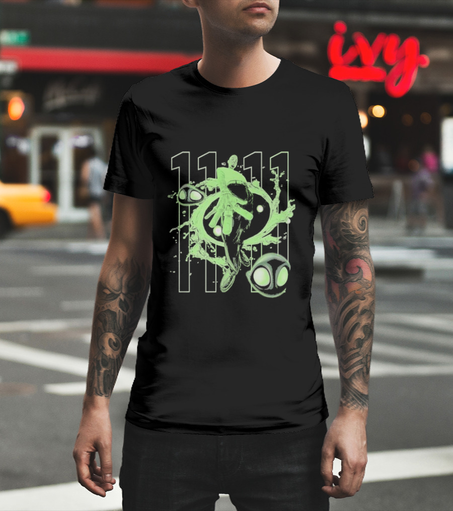 Chris Brown 11 11 Afterlife Neon Abstract Alien Elements T-Shirt