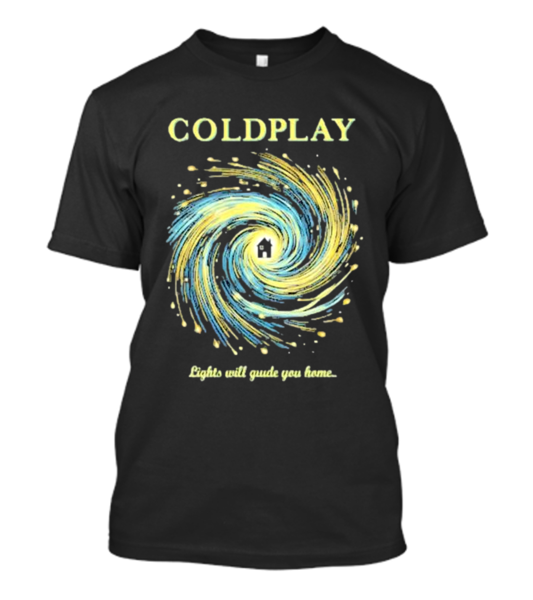 COLDPLAY Lights Will Guide You Home Swirling Universe T-Shirt