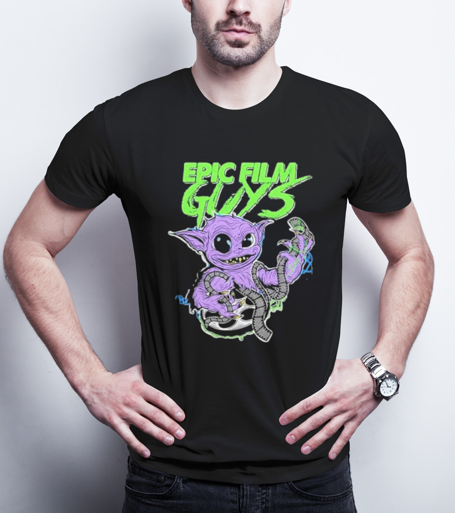 Epic Film Guys Gobby Creature Holding Film Strip T-Shirt