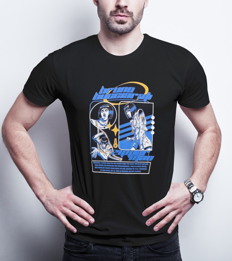 Bruno Bucciarati Golden Wind Jojo's Bizarre Adventure Iconic Poses T-Shirt