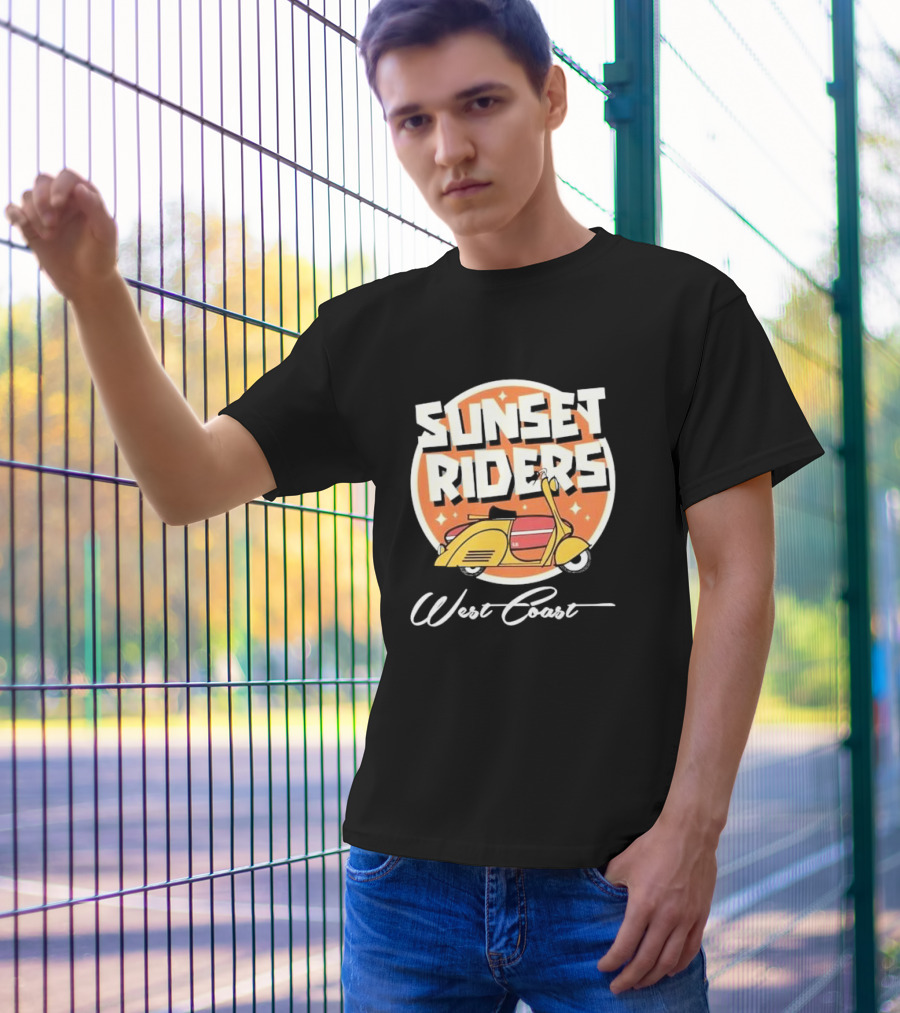 Sunset Riders West Coast Retro Scooter T-Shirt