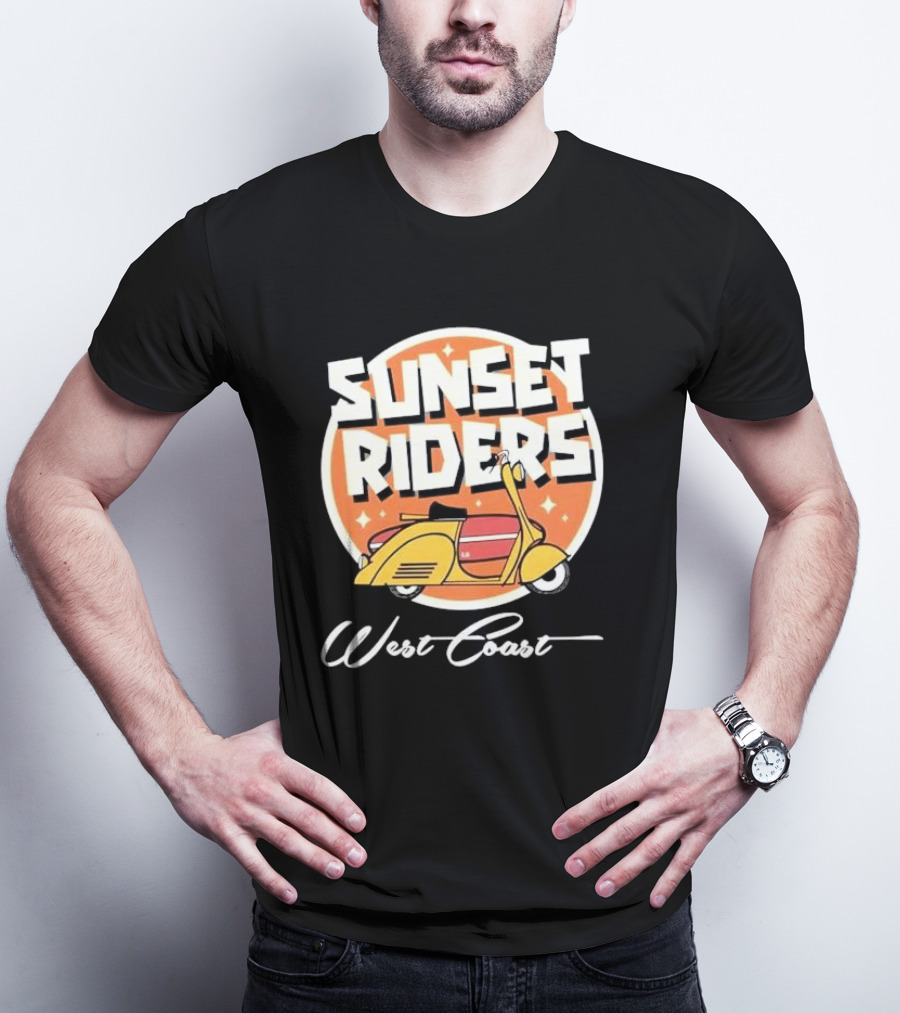 Sunset Riders West Coast Retro Scooter T-Shirt