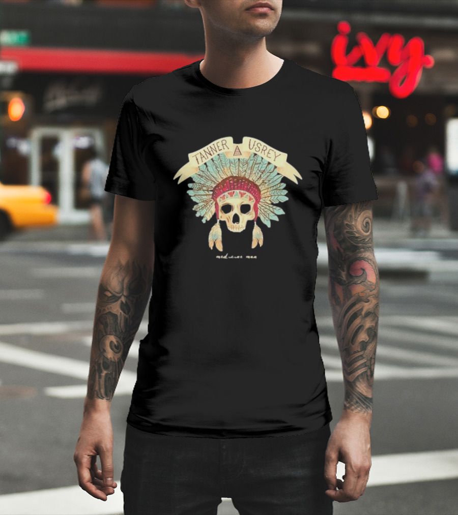 Tanner Usrey Skull Headdress Medicine Man T-Shirt