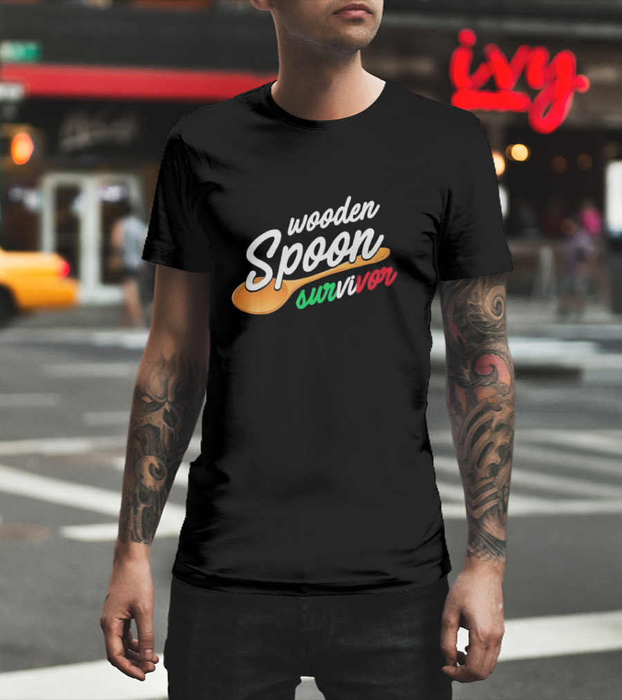 Wooden Spoon Survivor Italian Food Lovers T-Shirt