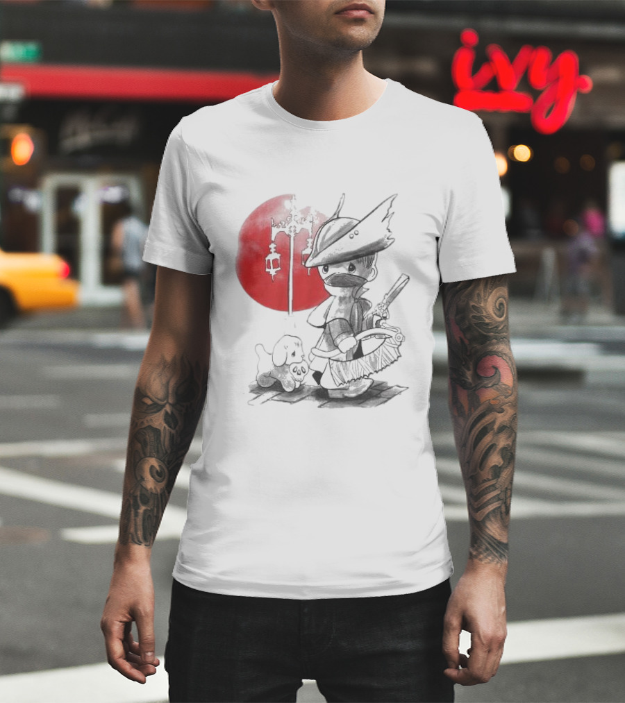 Consciousness Is A Lake Herry Johnson Hunter And Dog In Red Circle With Lanterns T-Shirt