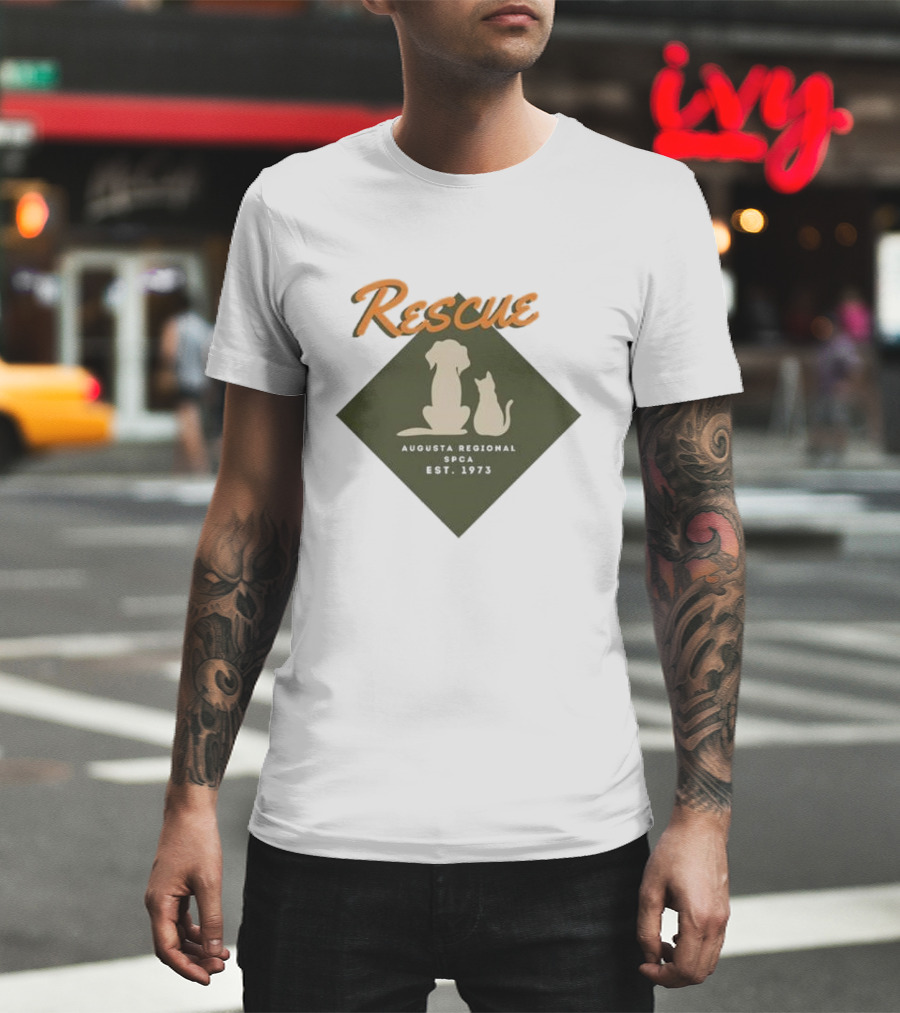 Rescue Augusta Regional SPCA Est 1973 Dog And Cat T-Shirt