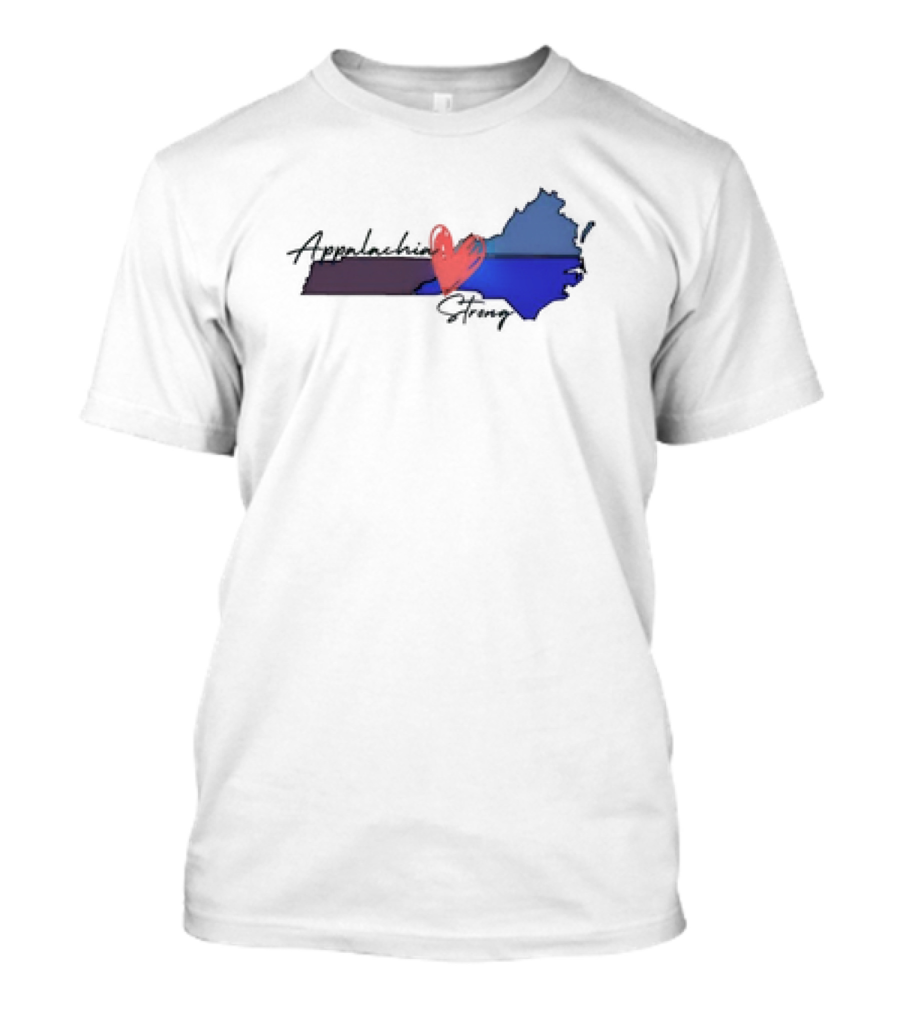 Appalachia Strong Heart With State Map T-Shirt