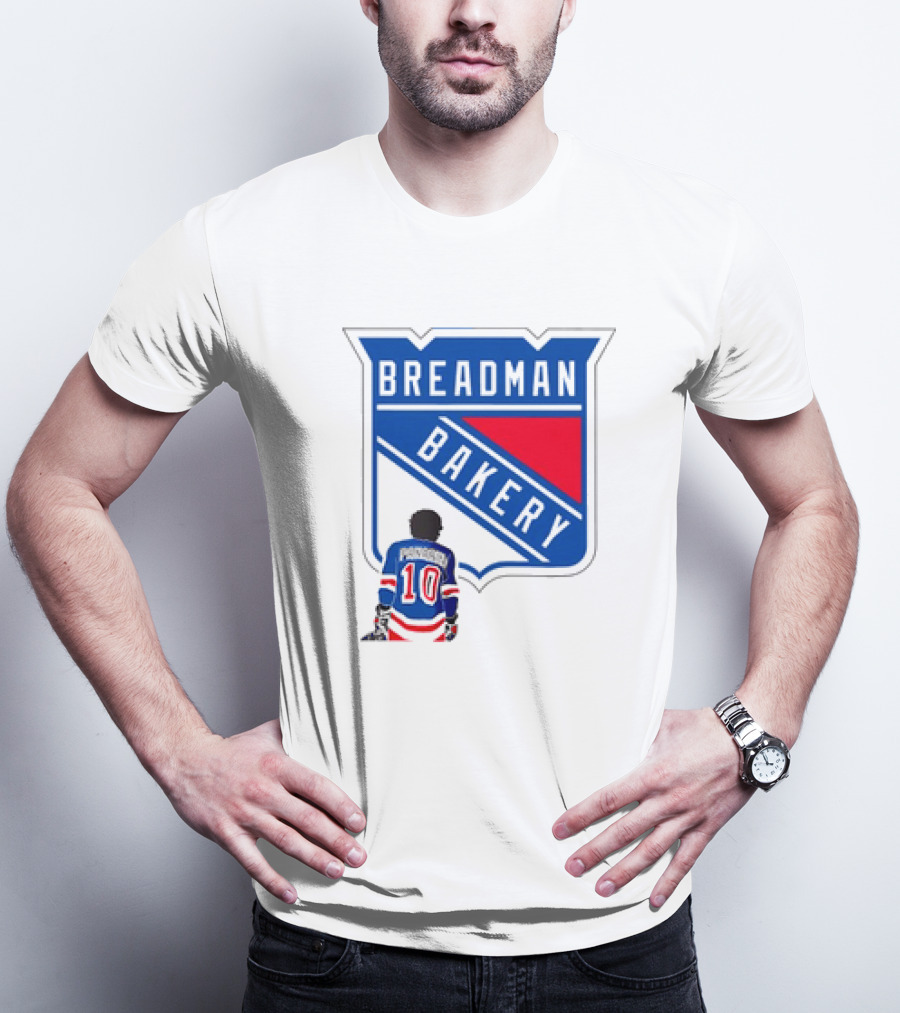 Breadman Bakery Artemi Panarin 10 True Blue New York Rangers Fan T-Shirt