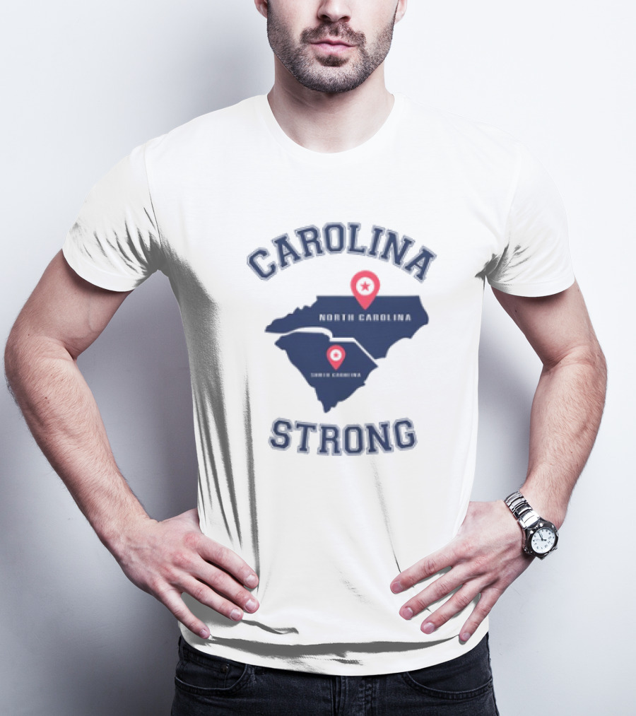 Carolina Strong North Carolina South Carolina Map T-Shirt