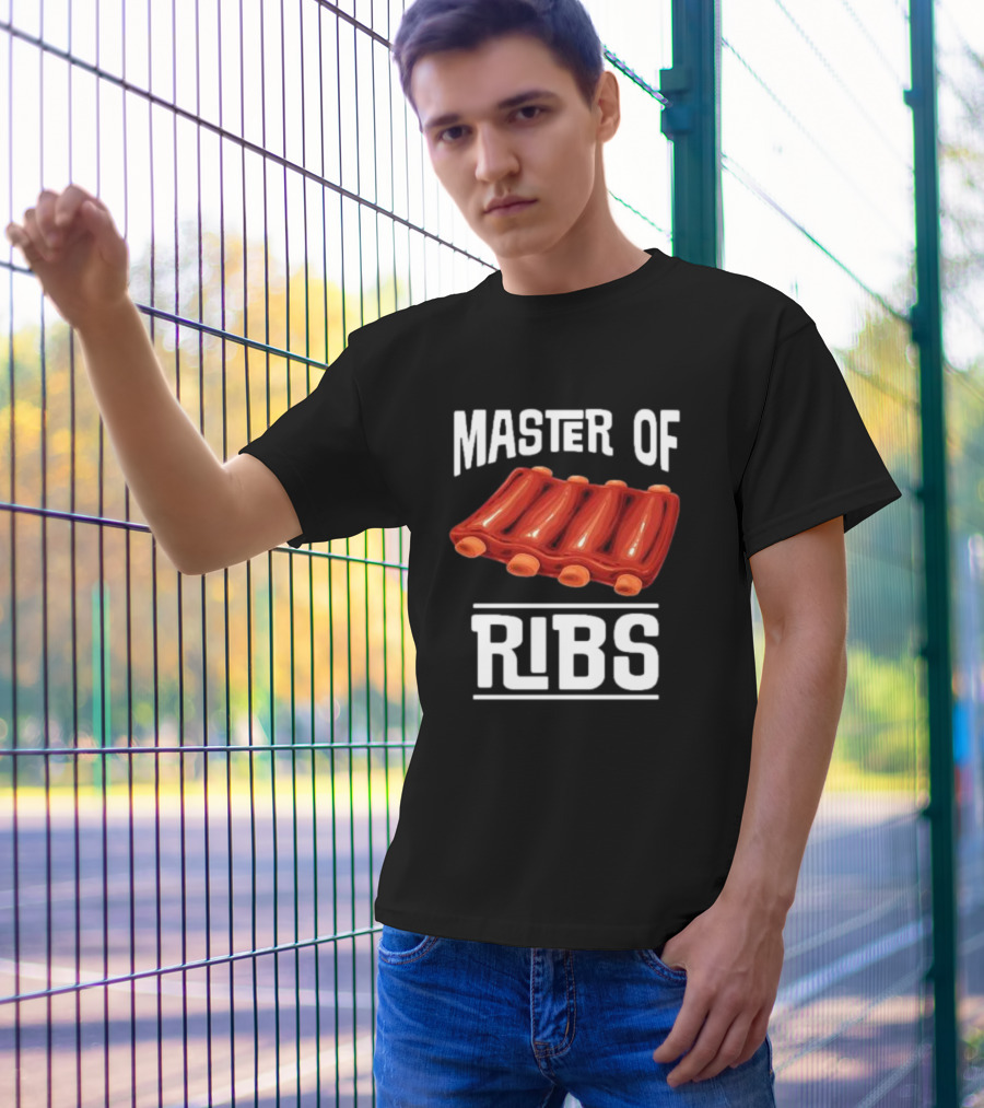 Master Of Ribs Barbecue Inktastic T-Shirt