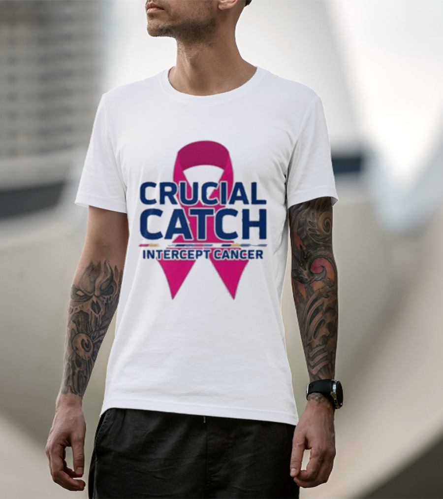 Crucial Catch Intercept Cancer Pink T-Shirt