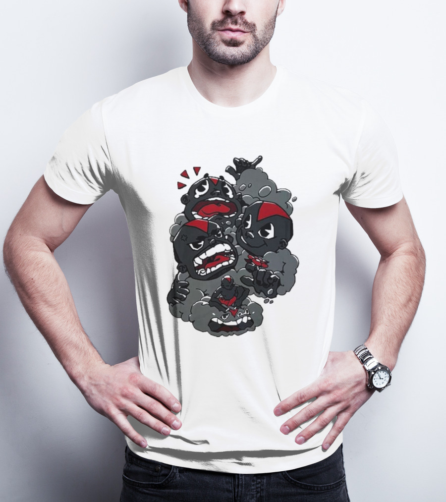 Lil Darkie Emotional Expressions Character Faces Joystick T-Shirt