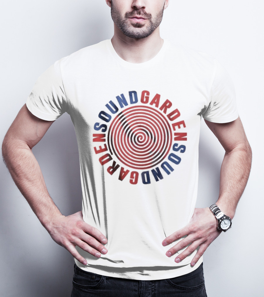 Soundgarden Spiral Red Blue Vintage T-Shirt