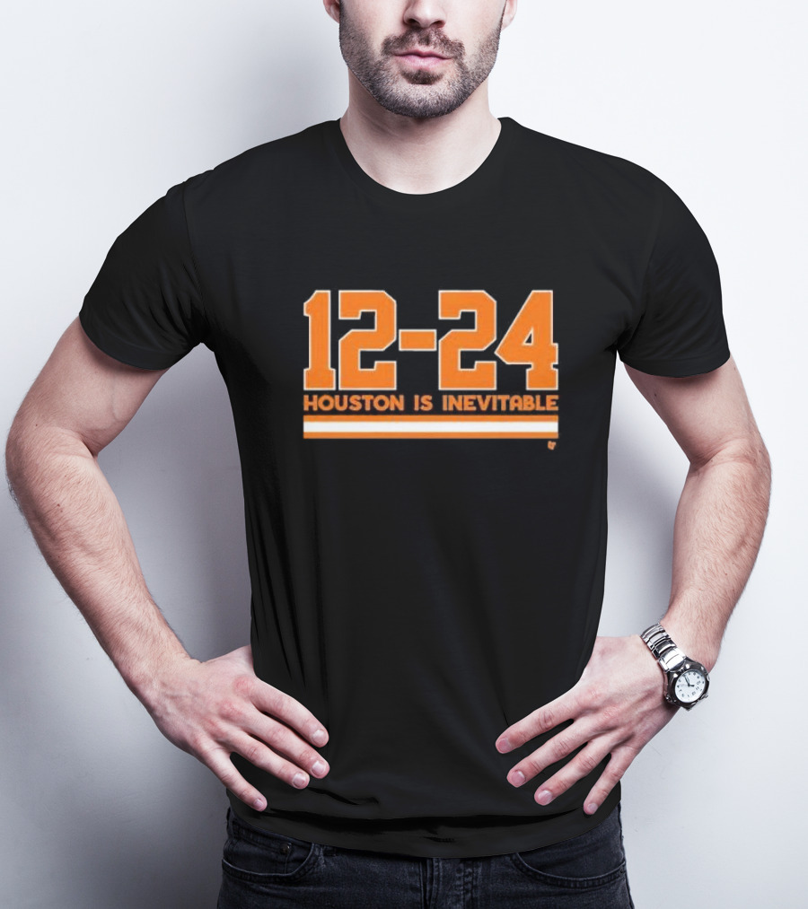 12-24 Houston Is Inevitable Orange Text T-Shirt