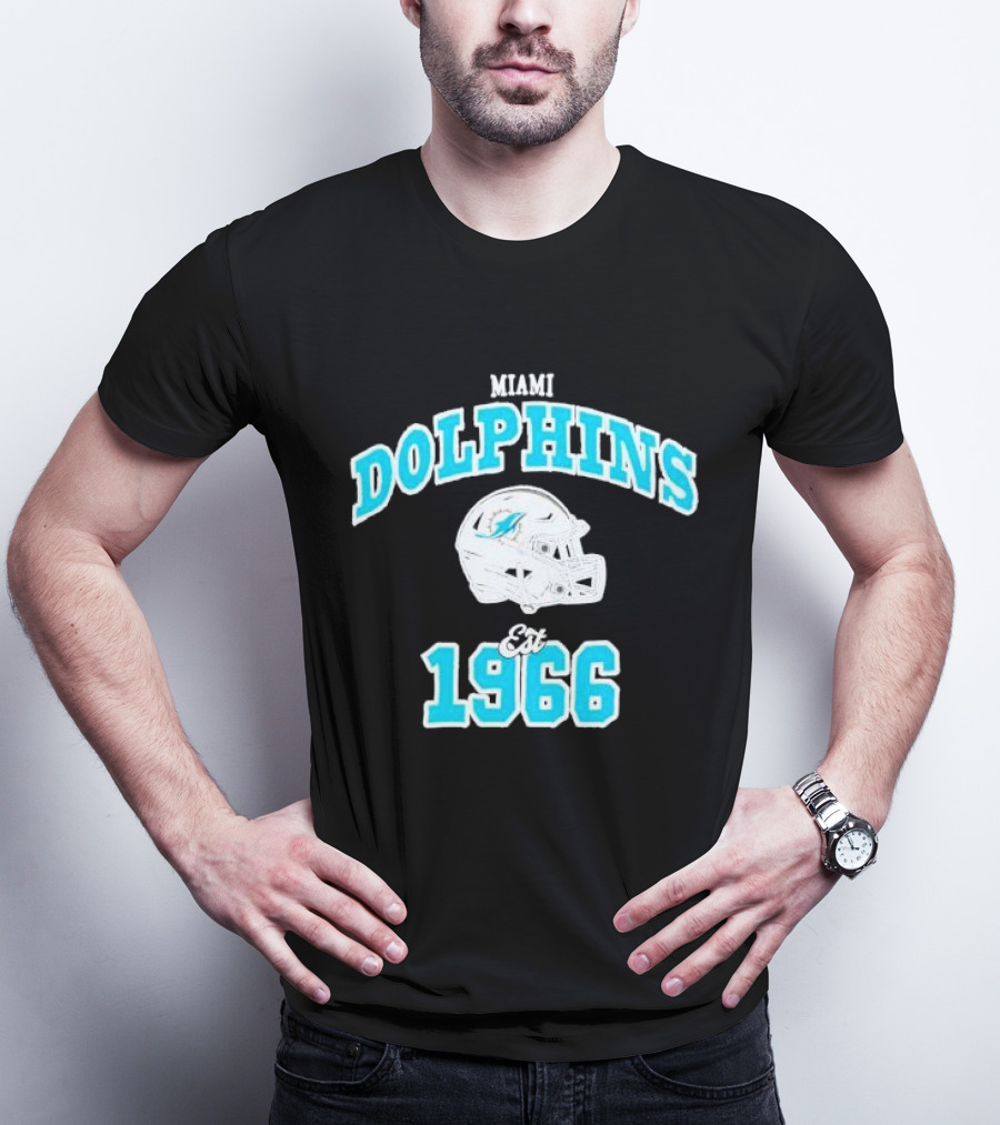 Miami Dolphins Est 1966 Aleali May Collaboration T-Shirt