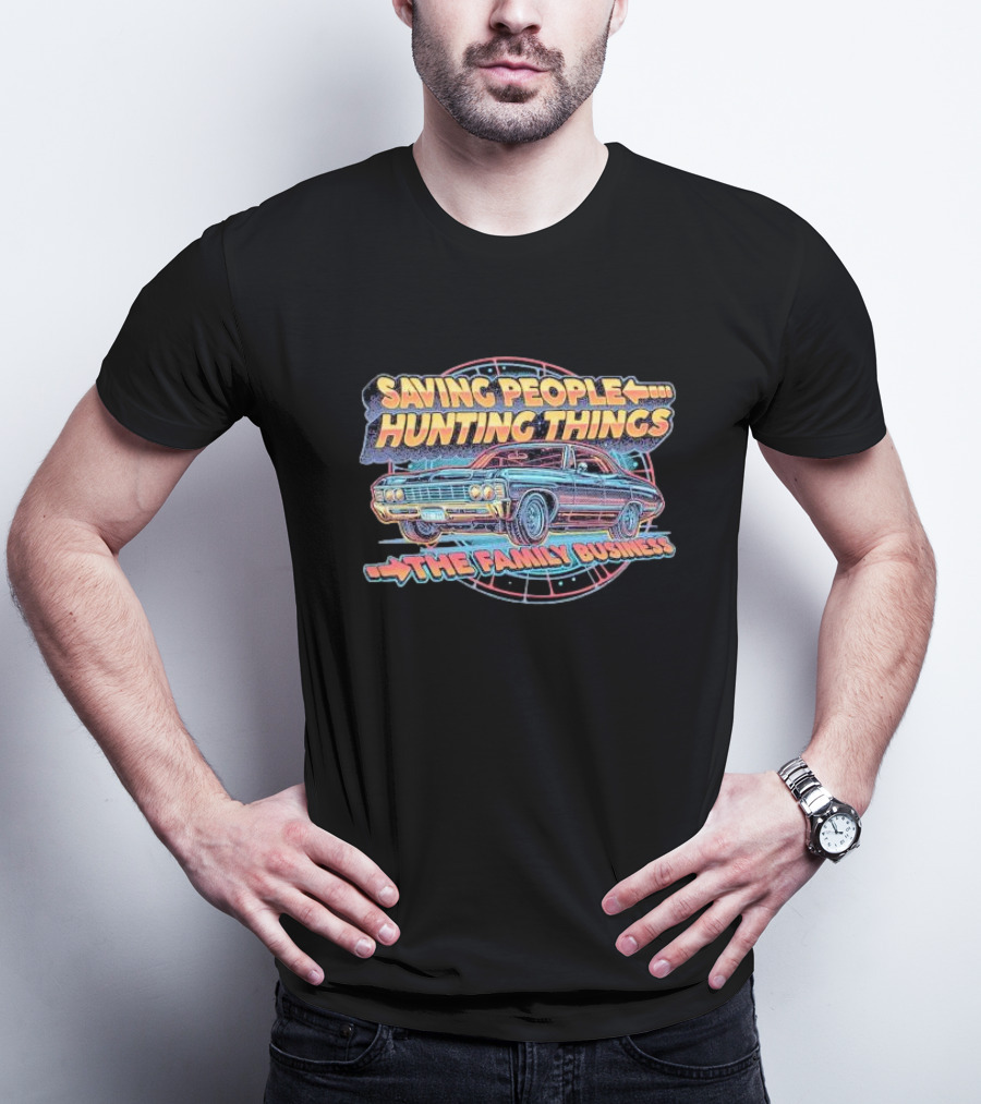 Saving People Hunting Things The Family Business Classic Car T-Shirt