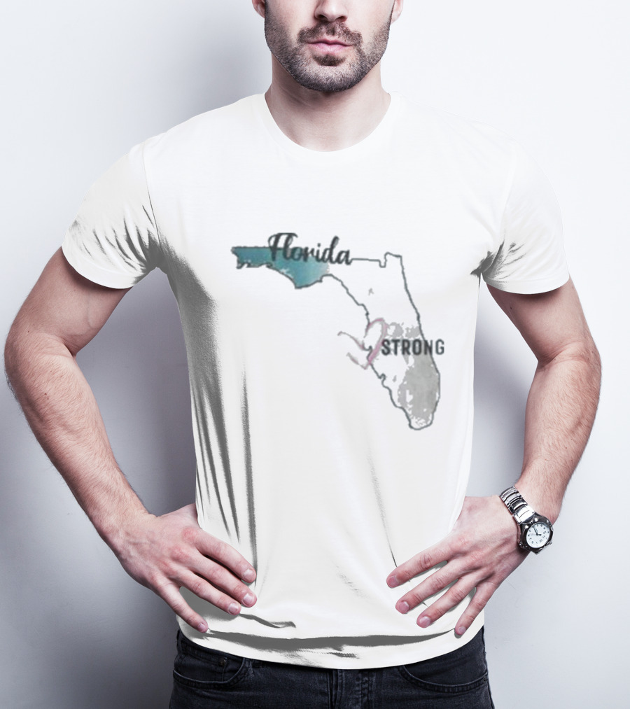 Hurricane Milton Florida Strong Map T-Shirt