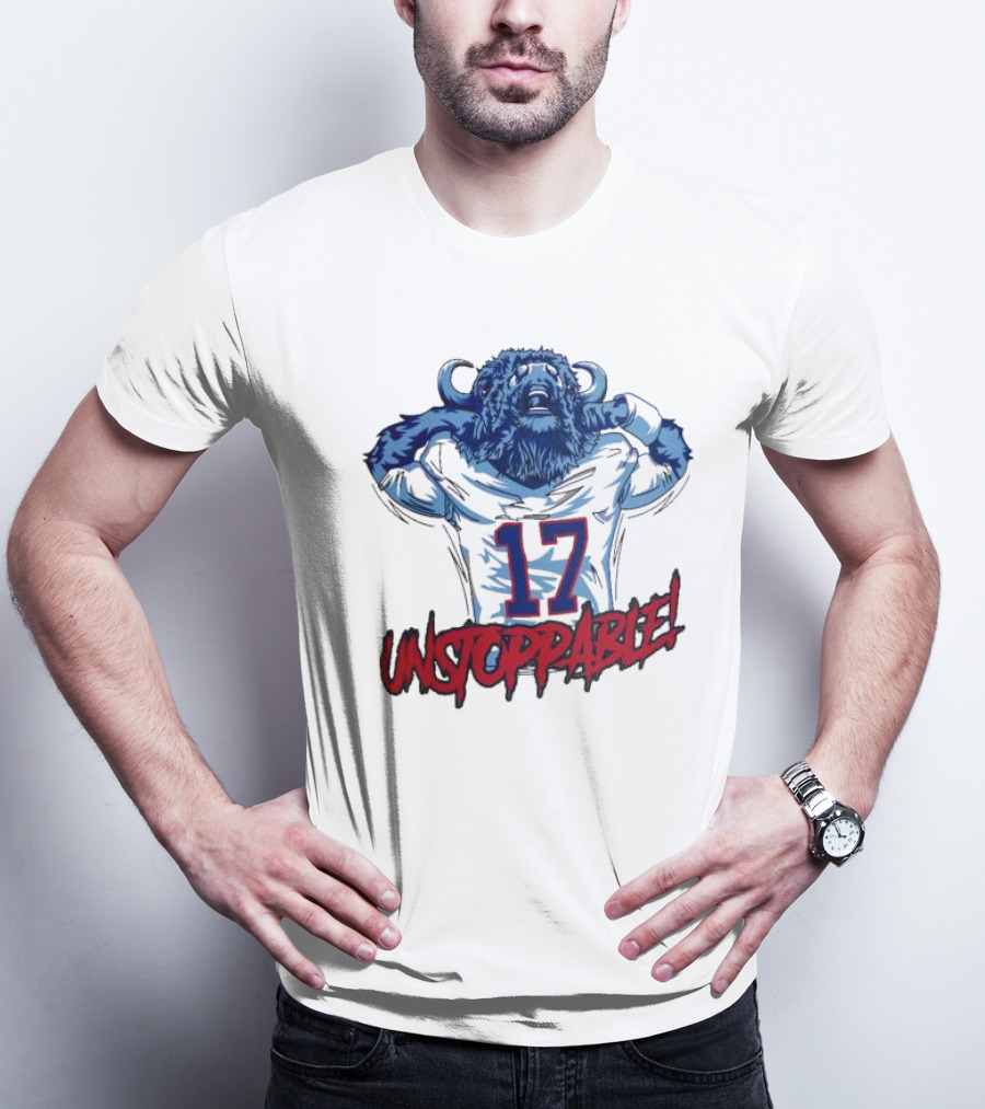 Unstoppable 17 Buffalo Bills Mascot Sports T-Shirt