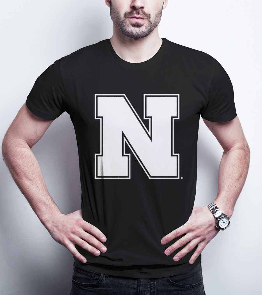 NE Logo Heavyweight Charcoal N Emblem T-Shirt