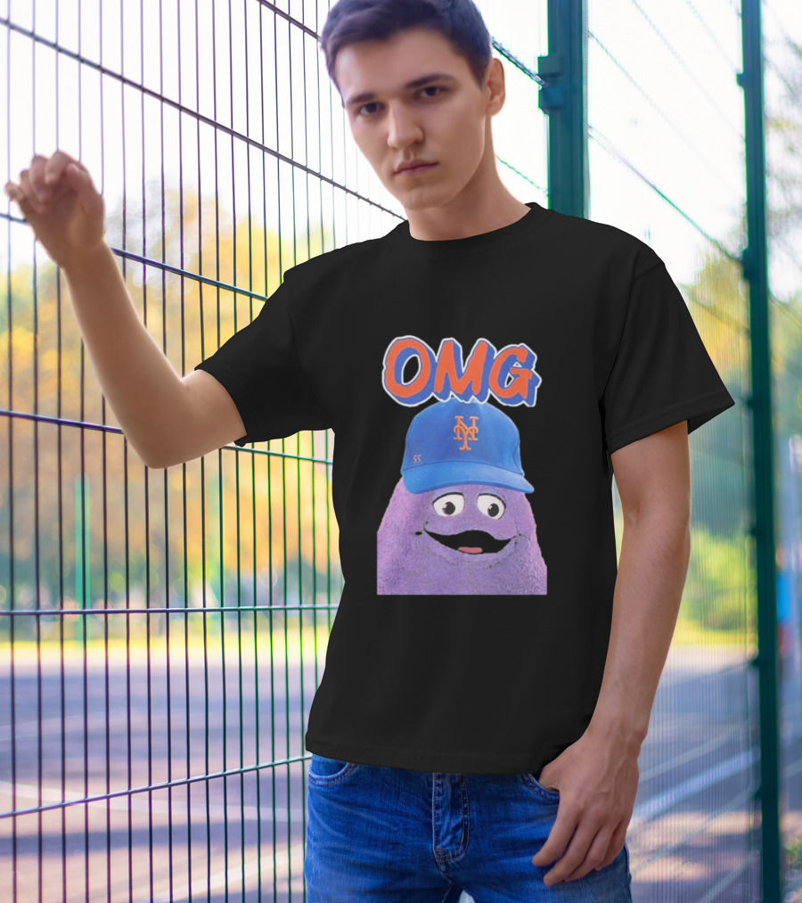 OMG Grimace Mets Cap 55 T-Shirt