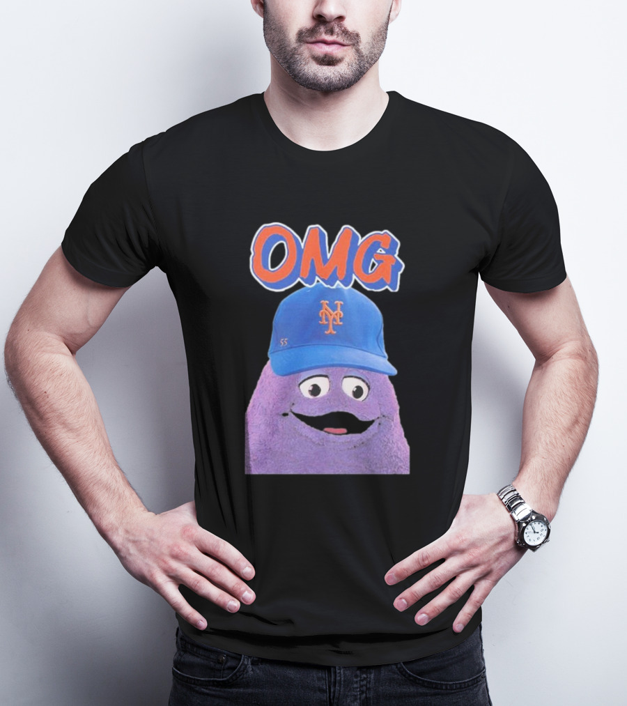OMG Grimace Mets Cap 55 T-Shirt