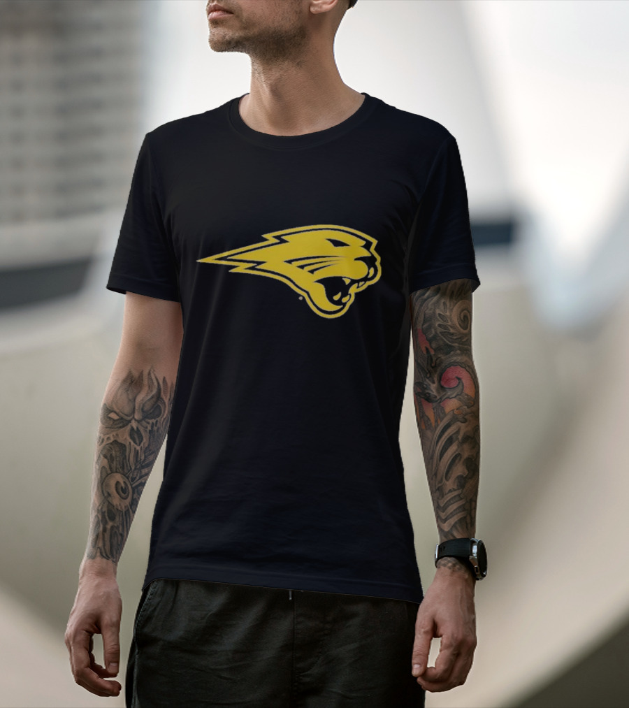 Panthers Logo Heavyweight Yellow Panther Emblem T-Shirt