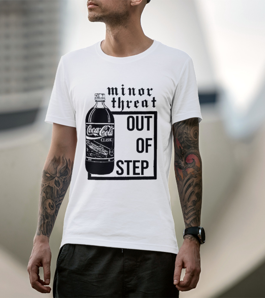 Minor Threat Out Of Step Coca Cola Classic Mockup T-Shirt