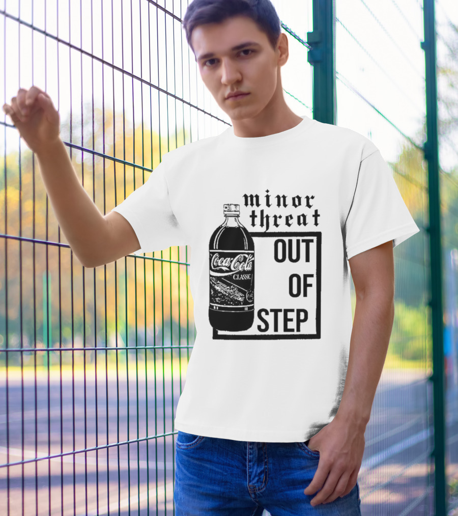 Minor Threat Out Of Step Coca Cola Classic Mockup T-Shirt