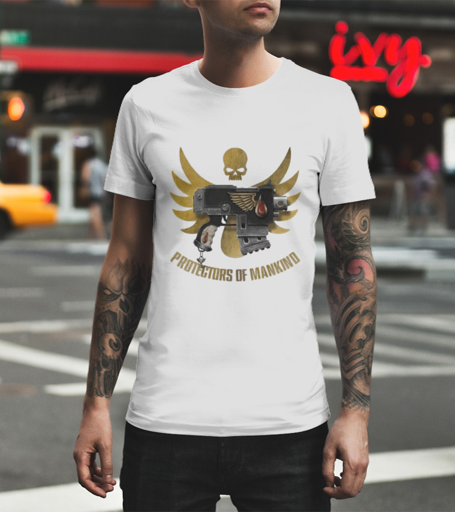 Protectors Of Mankind Blood Angels Warhammer Iconic Emblem T-Shirt