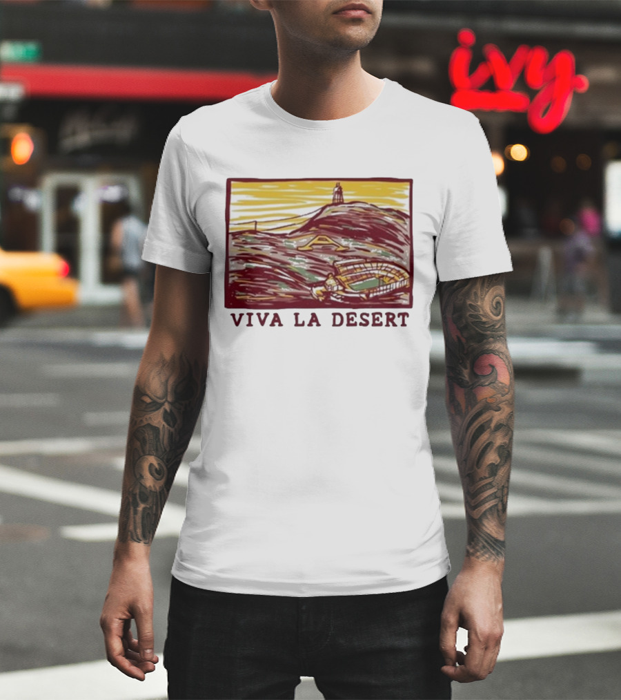 Viva La Desert Sun Devil Stadium Arizona State Tempe Hillscape T-Shirt