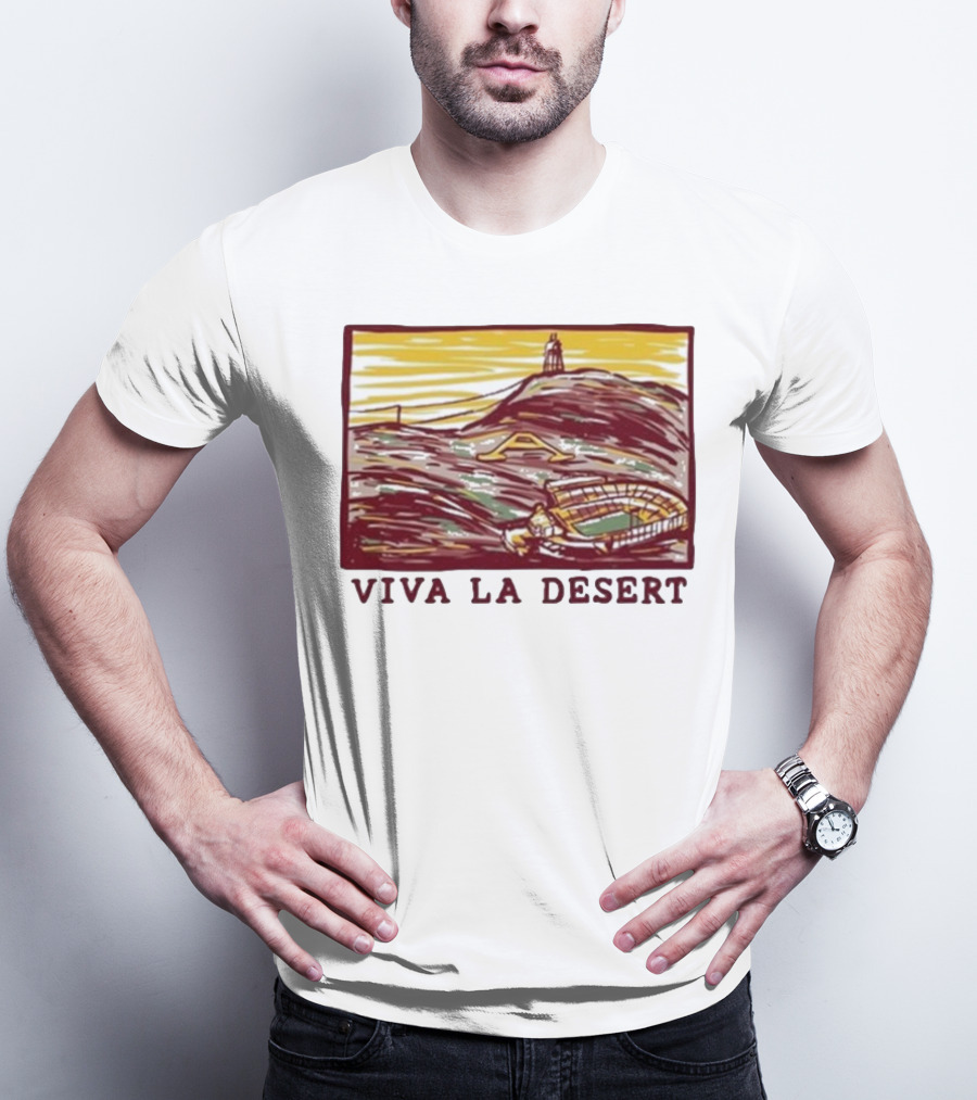 Viva La Desert Sun Devil Stadium Arizona State Tempe Hillscape T-Shirt