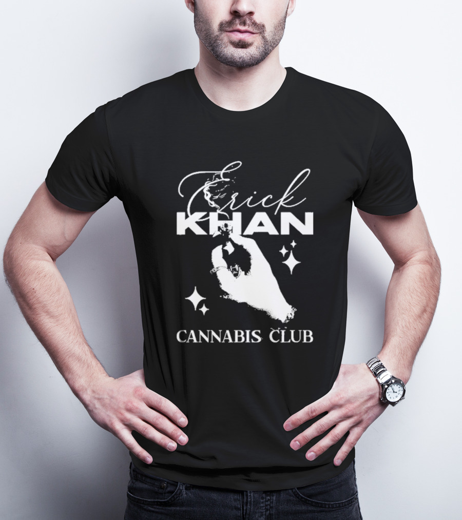 Erick Khan Cannabis Club Smoking Hand With Stars T-Shirt