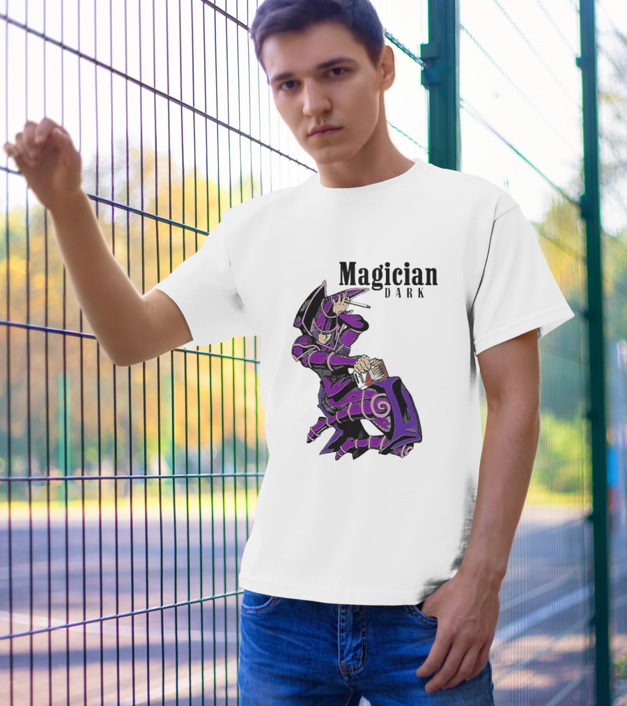 Magician Dark Smoking Mage Card Pose T-Shirt