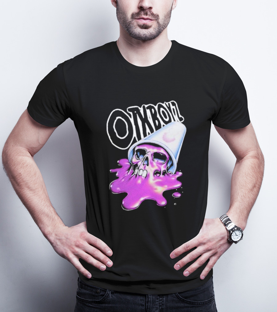 OZYBOYZ Geezy World Oil Spill Purple Skull Cup T-Shirt