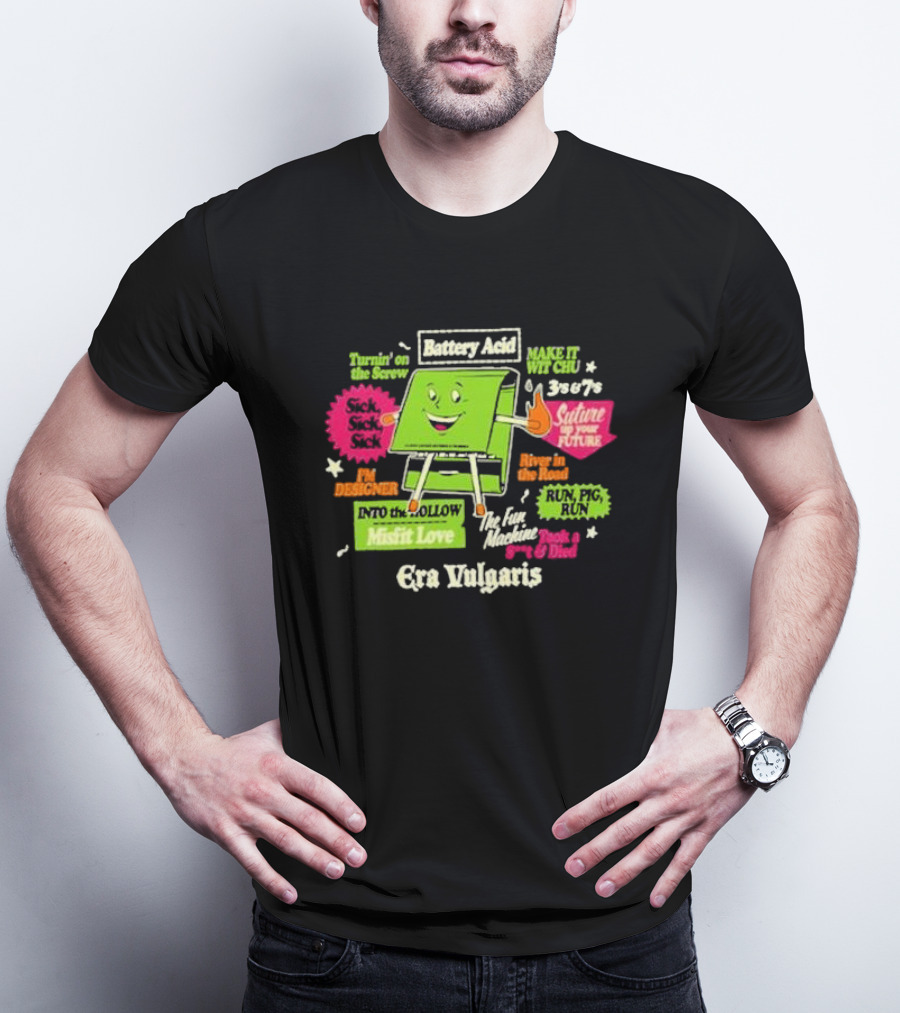 Era Vulgaris Battery Acid Misfit Love Queens Of The Stone Age T-Shirt