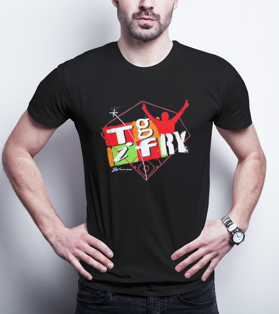 T.g.i.fry 2 Player Celebration Baseball Field T-Shirt