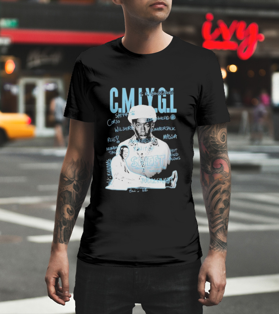 C.M.I.Y.G.L. Tyler Call Me If You Get Lost Sweet Journey S.R. Baudelaire Portrait Saffron Lemonhead Corso Wilshire Lumberjack Massa T-Shirt