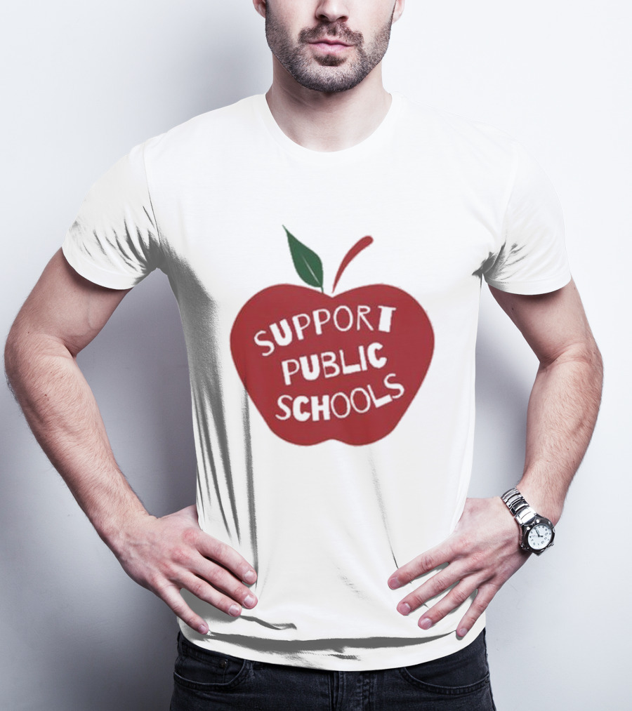 Support Public Schools Red Apple T-Shirt