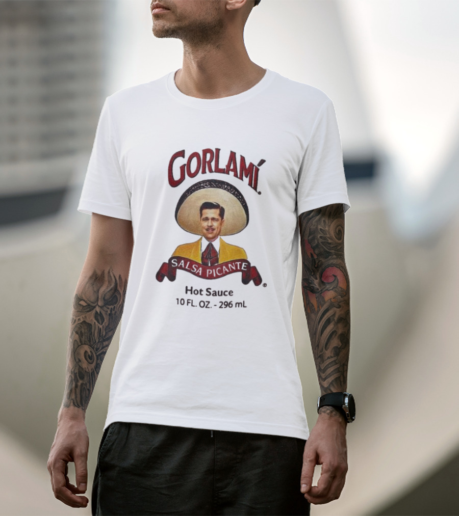 Gorlami Salsa Picante Hot Sauce 10 Fl Oz 296 Ml Sombrero Label T-Shirt