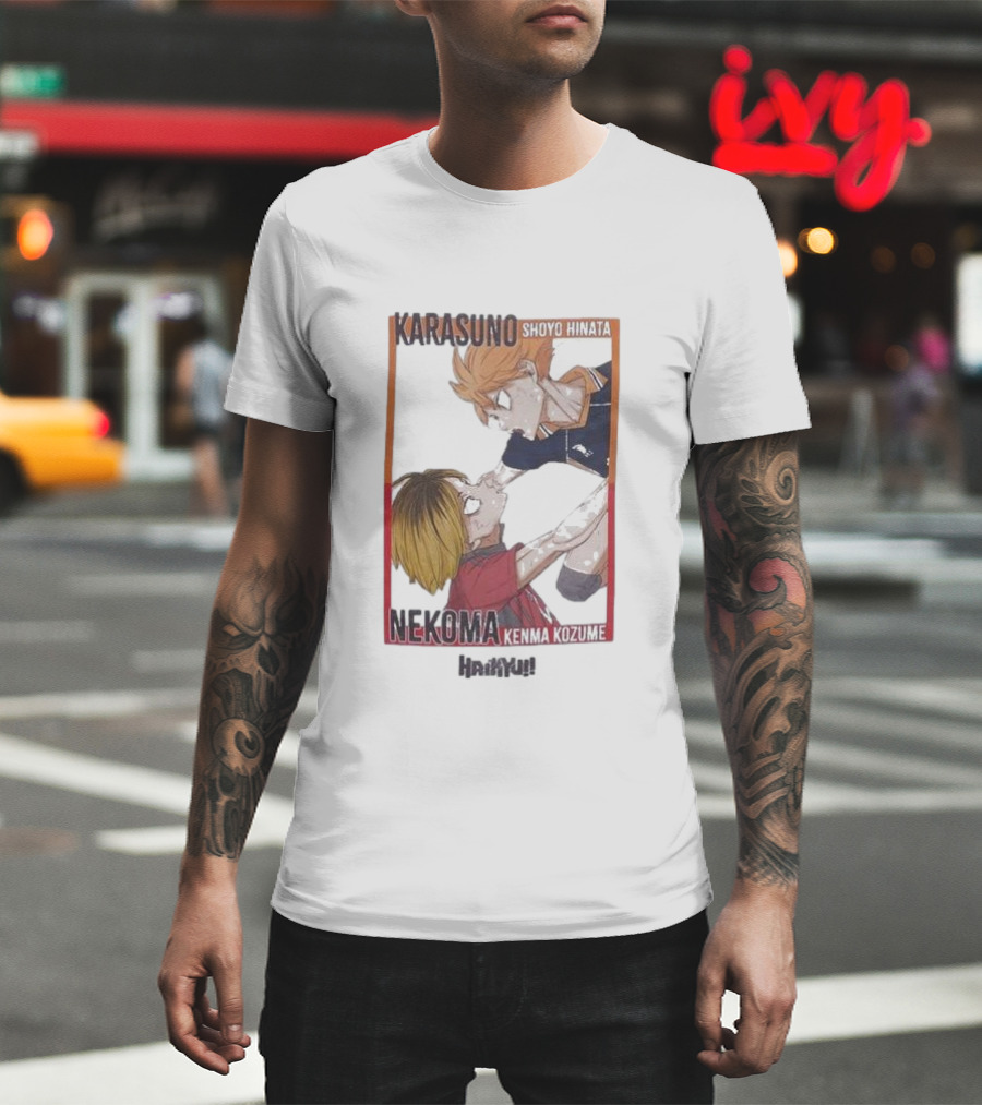 Haikyu Karasuno Shoyo Hinata Nekoma Kenma Kozume Dumpster Battle Duo T-Shirt