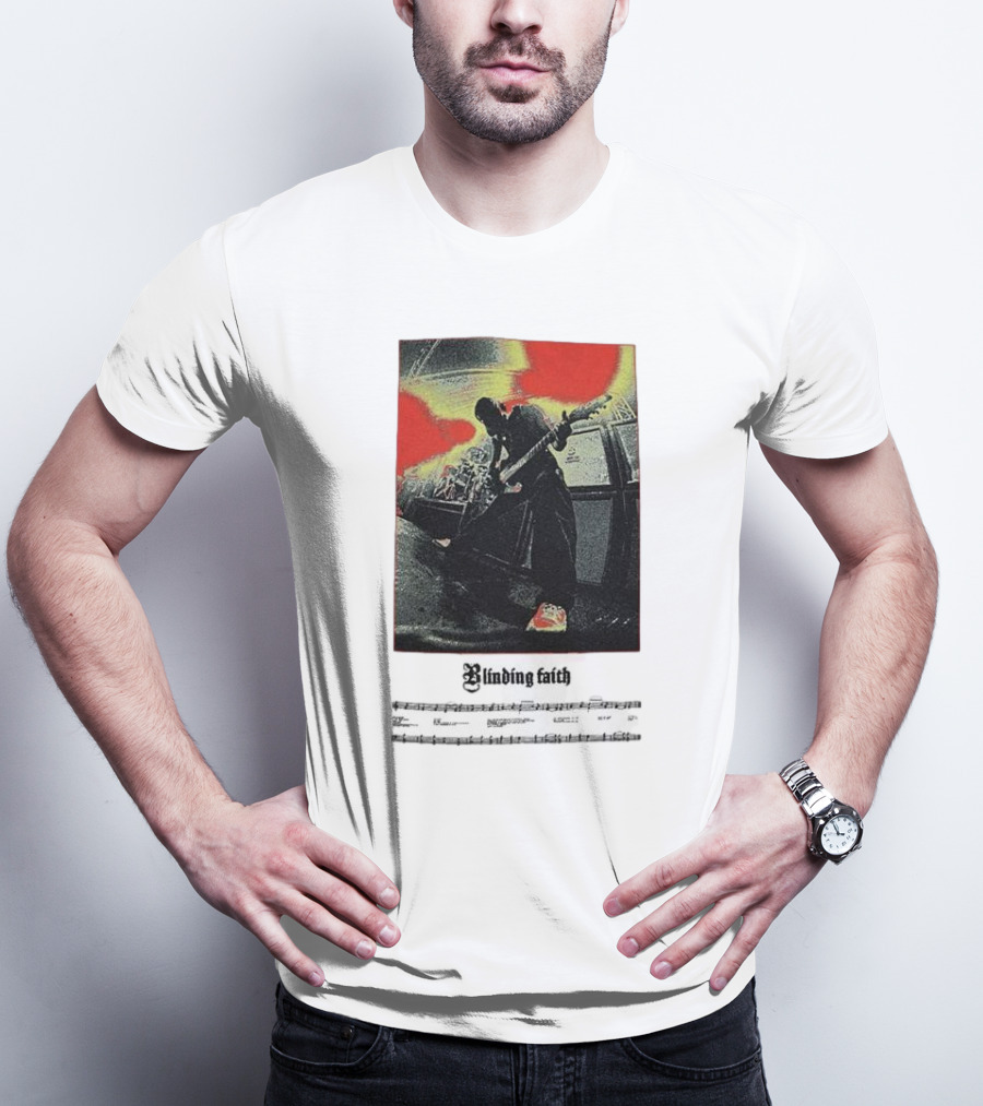 Knocked Loose Blinding Faith Live Performance With Sheet Music Overlay T-Shirt