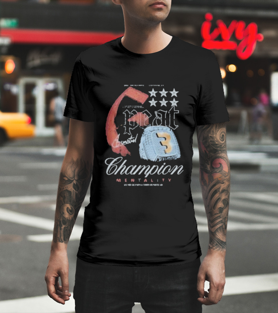 6 Peat Champion Mentality 6x Mr Olympia Chris Bumstead Star Icons T-Shirt