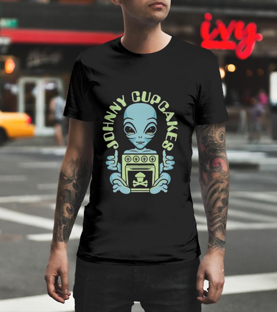 Johnny Cupcakes Alien Oven Skull Glow T-Shirt