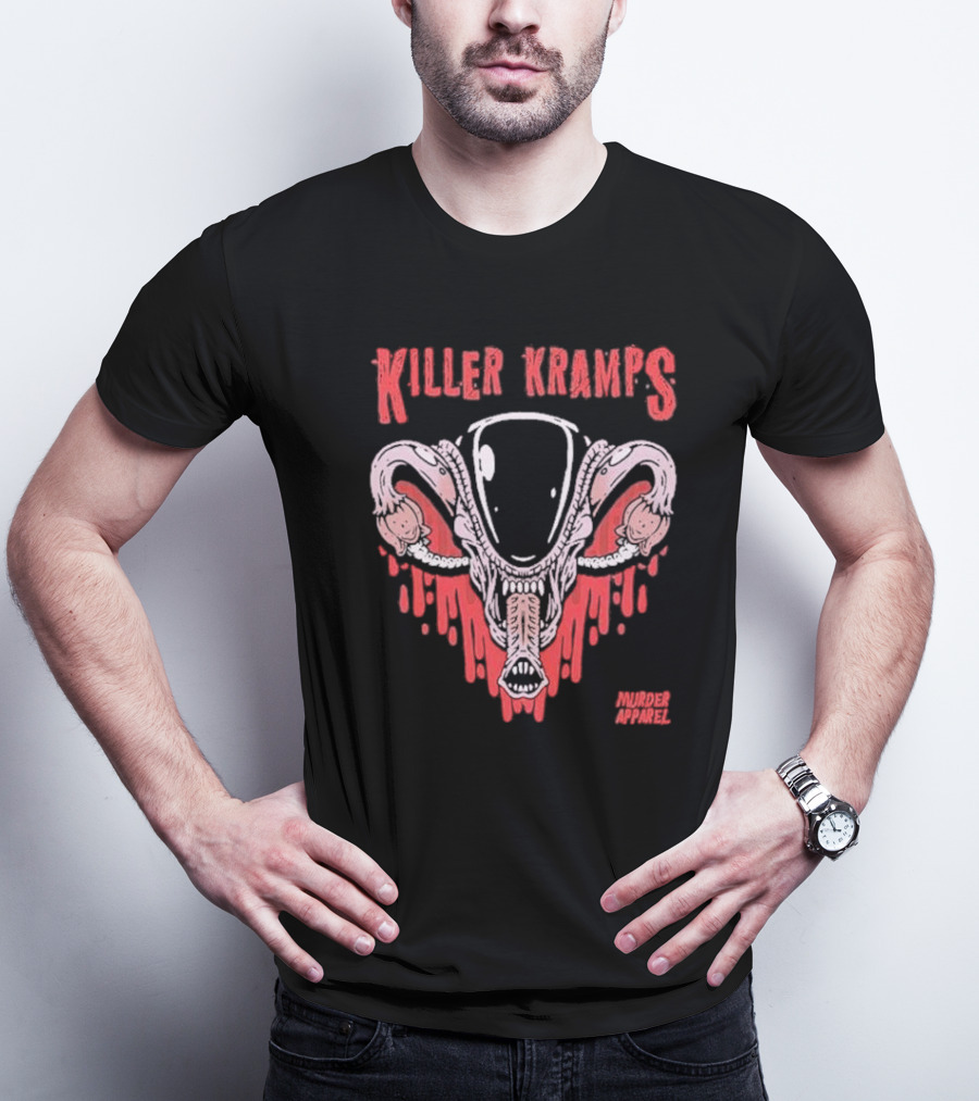 Killer Kramps Alien Murder Apparel Dripping Horror T-Shirt