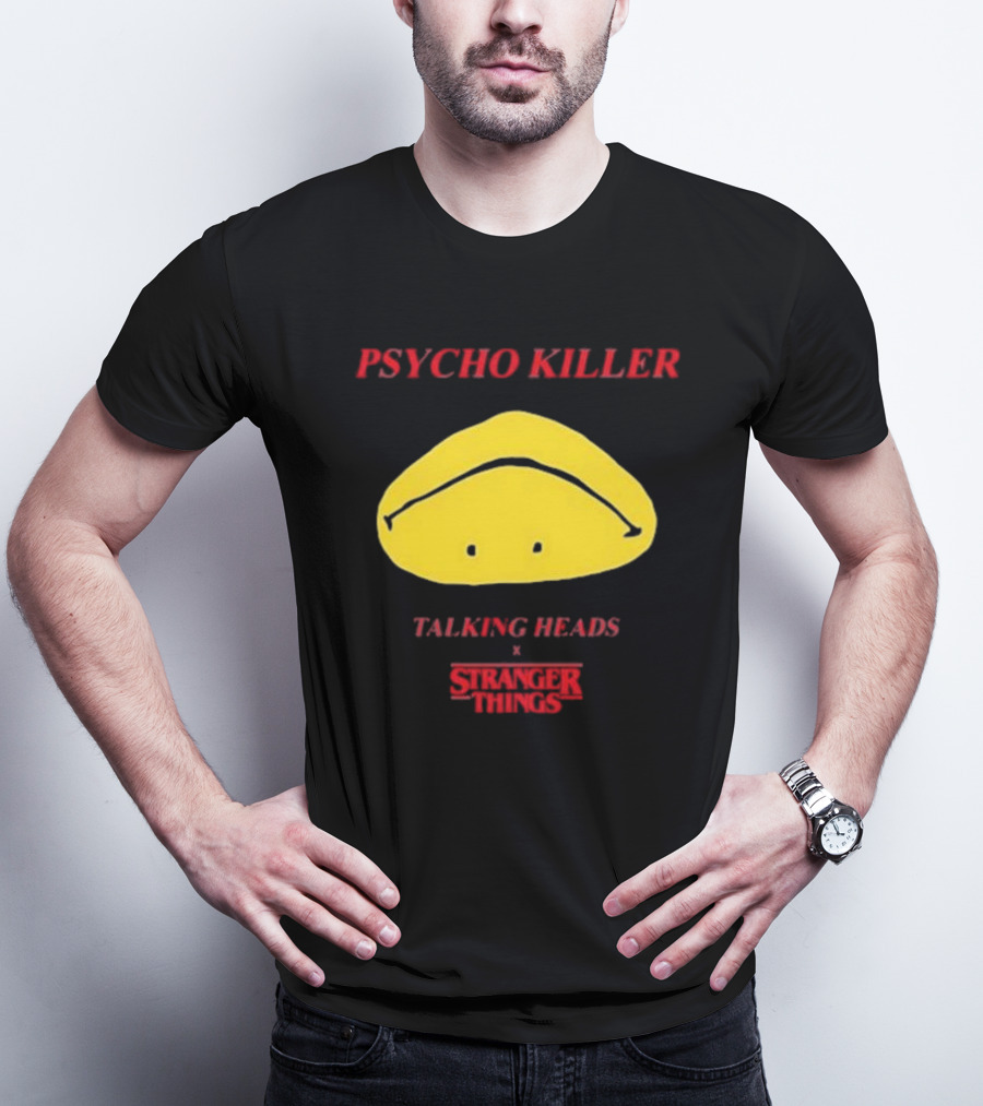 PSYCHO KILLER TALKING HEADS X STRANGER THINGS YELLOW T-Shirt