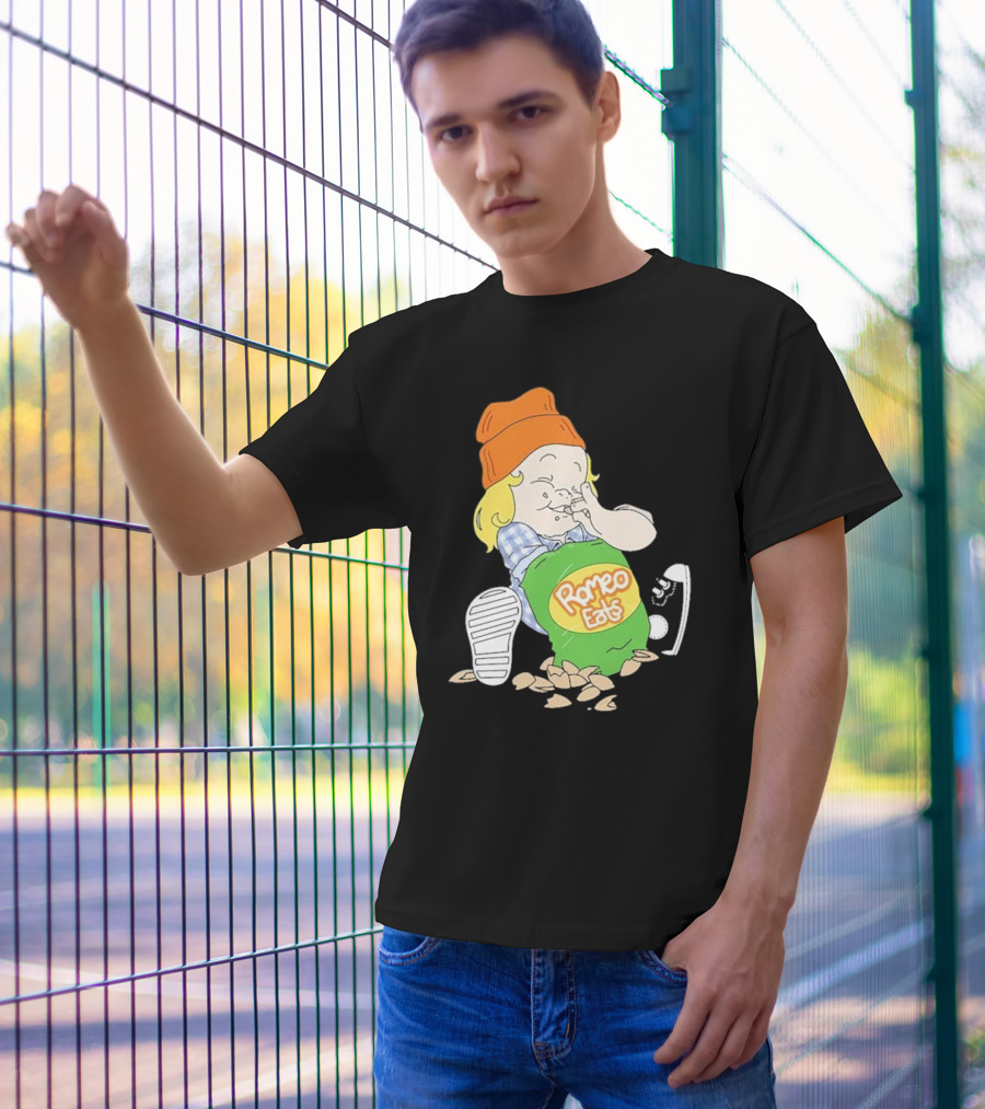 Romeo Eats Almonds Bag Toddler Sneaker Orange Hat T-Shirt