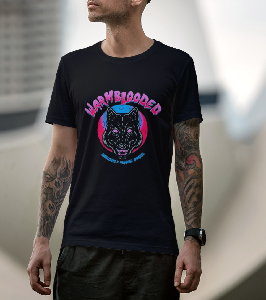 Warmblooded Wolf Shallonxo X Murder Apparel Retro Neon T-Shirt