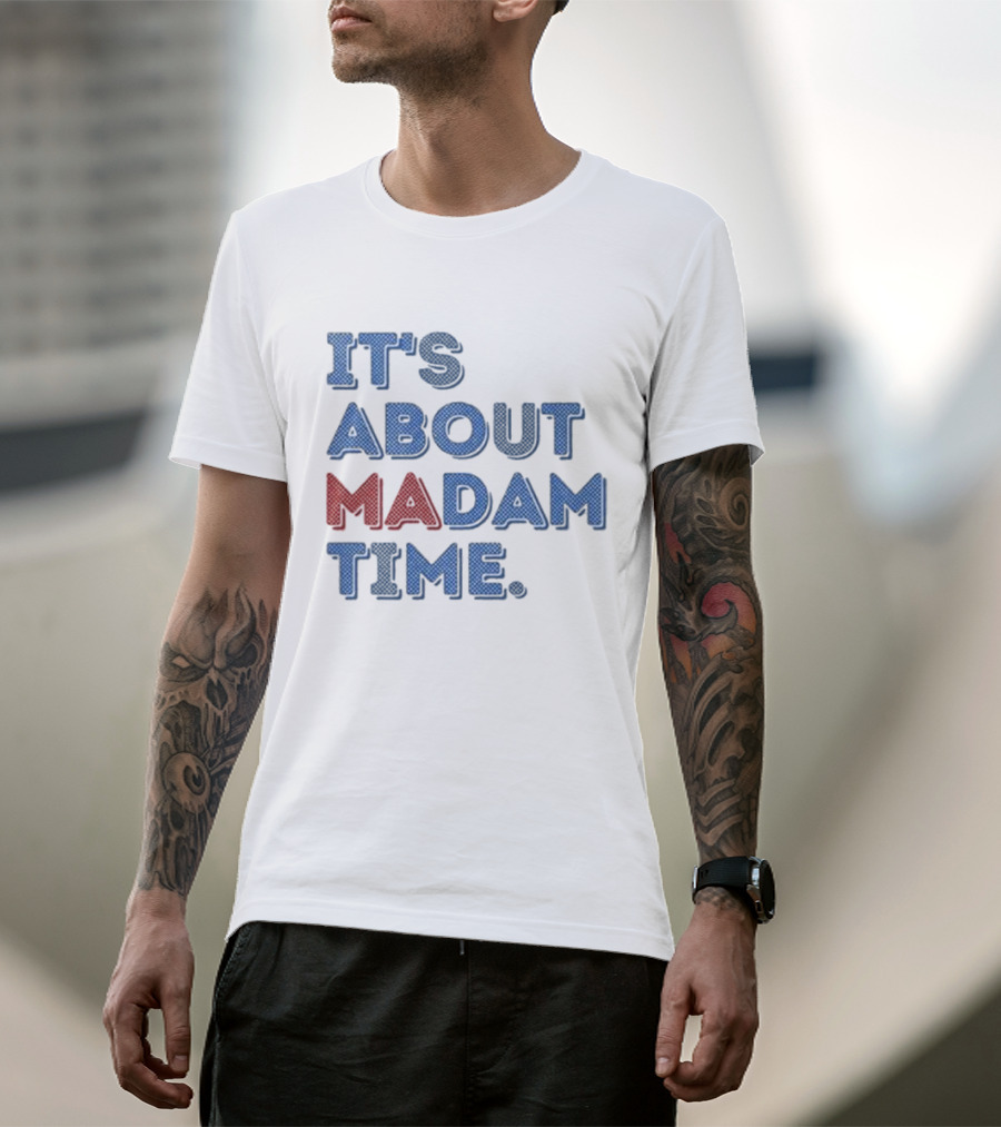 Lizzo It’s About Madam Time Retro Style Blue And Red Text T-Shirt